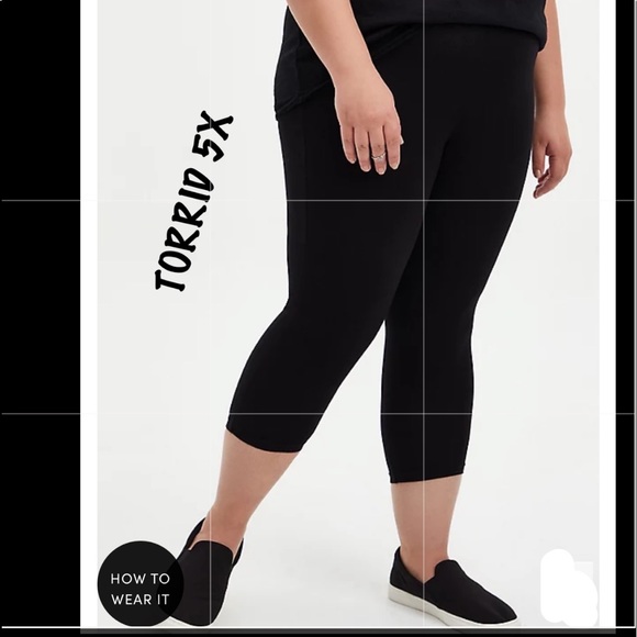 torrid | Pants & Jumpsuits | One Left Torrid Black Pull Up Capris Sz 5x ...